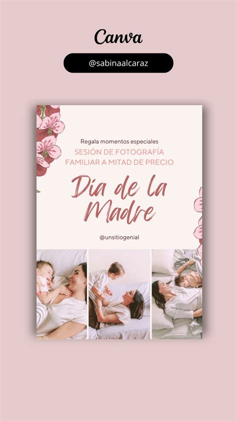 Plantilla de Canva Gratuita Post Fotográfico Promoción Día de la Madre