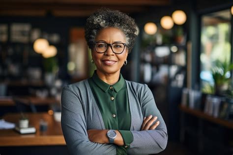 Premium Photo Portrait Of An African American Businesswoman Radiating