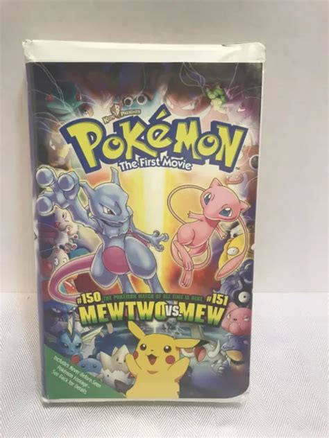 POKÉMON VHS VINTAGE The First Movie Mewtwo vs Mew Clamshell EUR 6 24