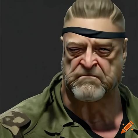 John Goodman As Naked Snake With A Bandana