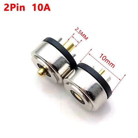 2pin Round 10A High Current Magnet Suction Spring Pogo Pin Connector