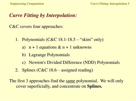 ppt engineering computation curve fitting interpolation 1 powerpoint presentation id 2972225