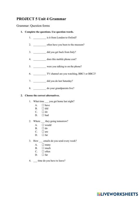 PROJECT 5 Unit 4 Worksheet Simple Past Tense Irregular Past Tense