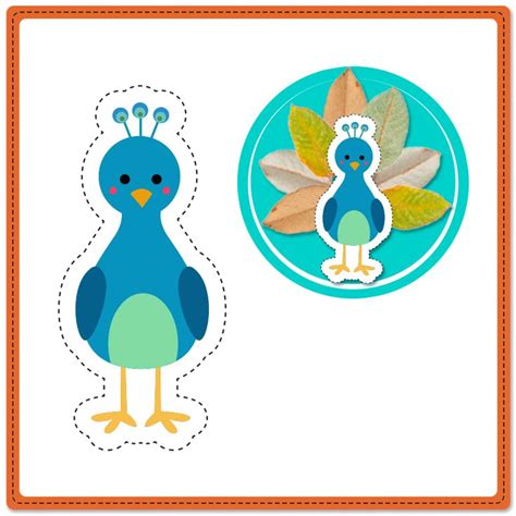Molde De Pavo Real Para Imprimir