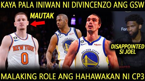 DIVINCENZO KAYA PALA HINDI NAKATANGGI SA KNICKS CP3 AT SARIC MALAKI