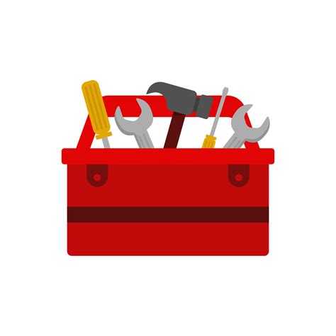 Toolbox Vector Illustration With A Simple Flat Design On Isolated