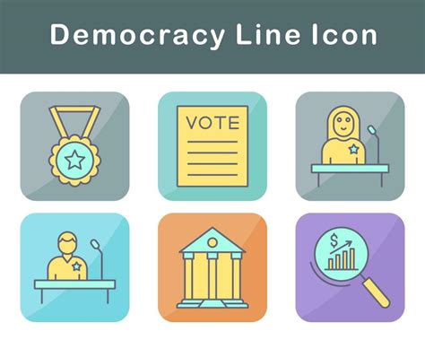 Democracy Vector Icon Set 20650568 Vector Art At Vecteezy