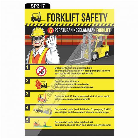 Safety Poster SP317 Safety Poster Forklift Safety 5 Peraturan