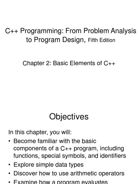 ch02 basic elements of c pdf data type boolean data type