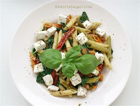 Makaron Ze Szpinakiem Z Serem Feta I Suszonymi Pomidorami Kwestia Smaku