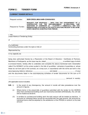 Fillable Online FORM C Annexure 4 Fax Email Print PdfFiller