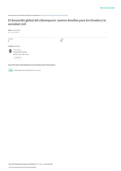 SOLUTION El Desarrollo Global Del Ciberespacio Nuevos Desaf Os Para