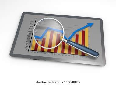 D Rendering Analysis Financial Data Charts Stock Illustration