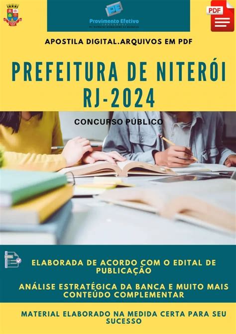 Provimento Efetivo Concursos Apostila Prefeitura Niterói 2024 cargo