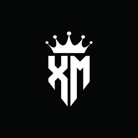 XM Logo Monogram Emblem Style With Crown Shape Design Template 4284098