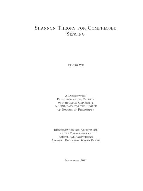 shannon theory for compressed sensing pdf data compression applied mathematics