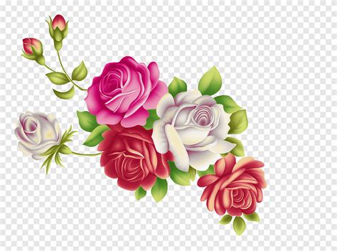 Flores Arte De Flores De Rosas De Colores Variados Png PNGEgg