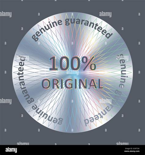 Original Round Hologram Realistic Sticker Vector Badge Icon Sign For