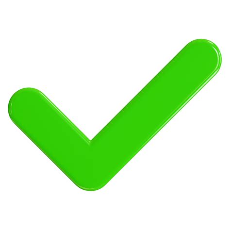 D Rendering Of Checkmark Icon True Choice Png
