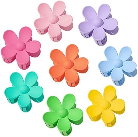 Amazon Ricawa 6 PCS Flower Butterfly Claw Clips Matte Hair Claw