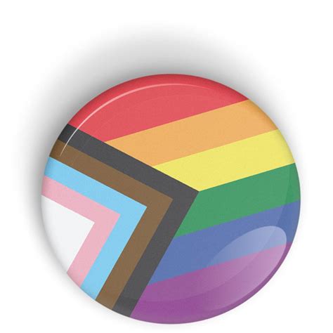 Progress Pride Flag Pin Badge Button Or Fridge Magnet Lgbt Lgbtq Lgbtqi Lgbtqia Inclusive Pride