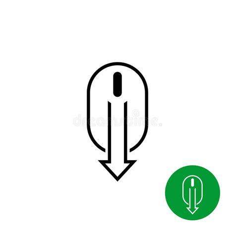 Scroll Down Icon Vector Scrolling Sybmol For Web Design Stock Vector