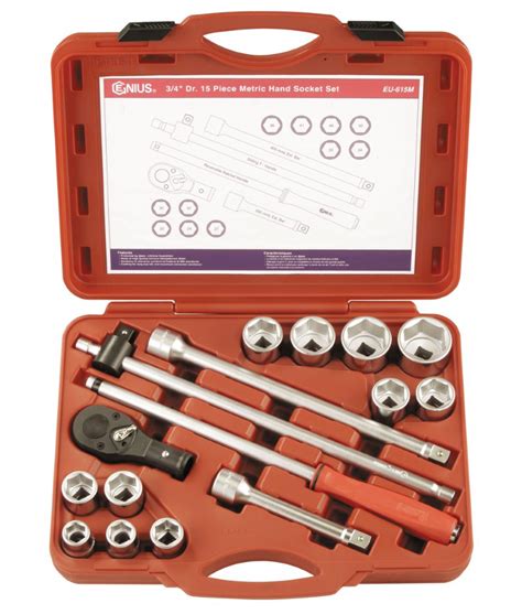 Piece Dr Metric Hand Socket Set Genius