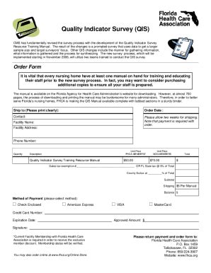 Fillable Online Qis Order Form Pub Fax Email Print Pdffiller