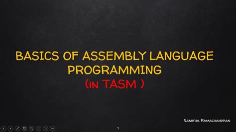tasm programming basics youtube