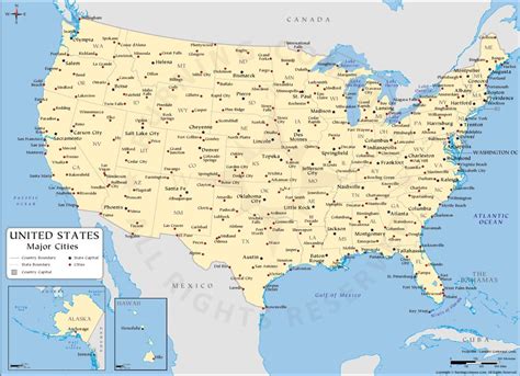 PDF Of Us Cities Map Us Cities Map PDF