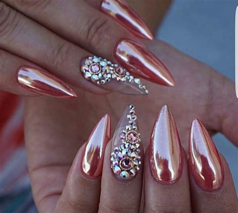 Pinterest Fuxkmartxna Metallic Nails Design Rose Gold Nails