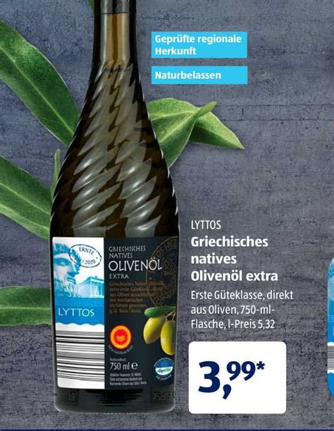 Lyttos Griechisches Natives Olivenöl Extra Angebot bei ALDI Nord