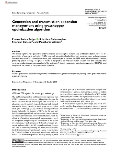 pdf generation and transmission expansion management using grasshopper optimization algorithm