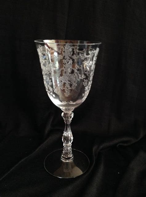 Fostoria Navarre Clear Large Claret Crystal Glass 6 1 2 Etsy Claret
