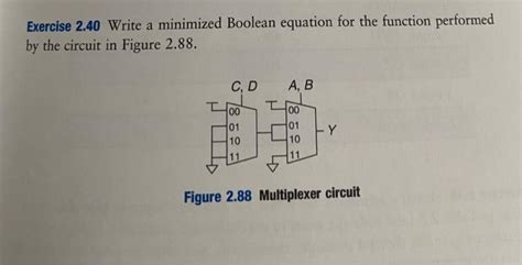 solved exercise 2 40 write a minimized boolean equation for