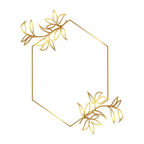 Marco Dorado Vintage Para Vector De Tarjeta De Invitación De Boda PNG