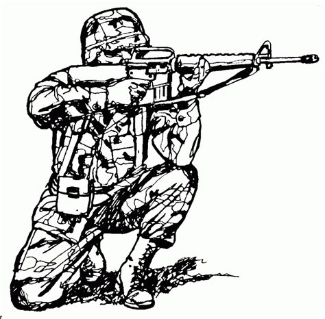 M4 Carbine Coloring Pages