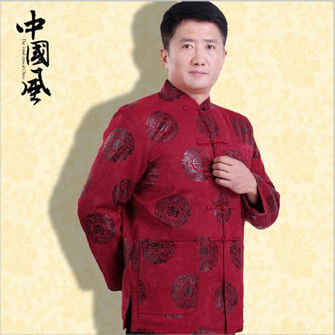 加厚老年唐装过寿服装中老年唐装男士唐装外套冬天唐装大码棉袄 bjzhangwang