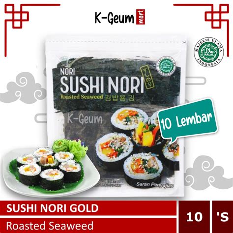 Jual Sushi Nori 10 Lembar Gimbap Kimbap Korea Rumput Laut Roasted