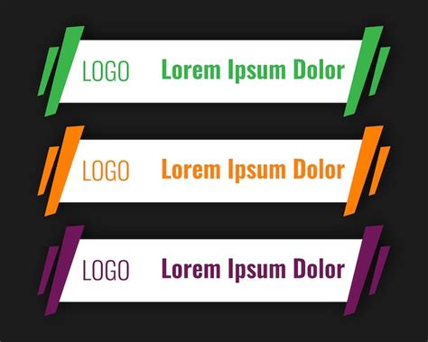 Premium Vector Set Modern Lower Third Banner Design Template