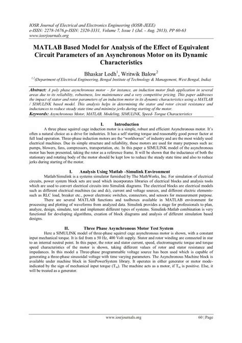 pdf matlab based model for analysis of the effect of equivalent circuit parameters of an