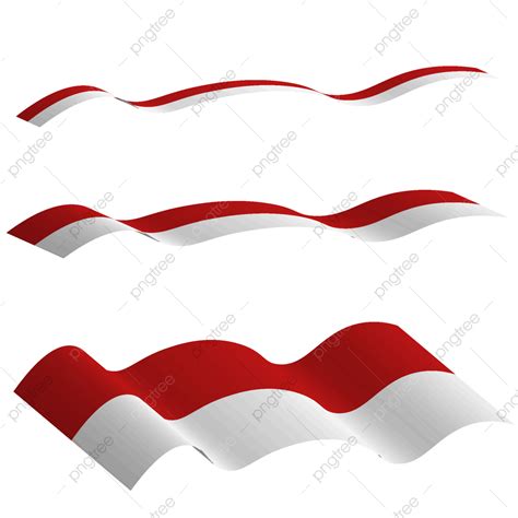 Merah Putih Vector Art PNG Bendera Dan Pita Merah Putih Indonesia