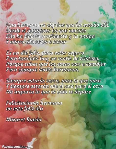 5 Mejores Poemas Para Una Hermana Que Se Casa Poemas Online