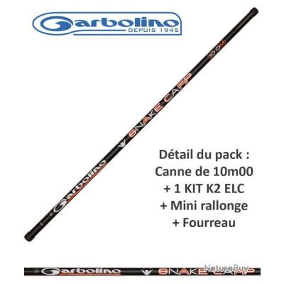Pack coup gros poisson Garbolino Snake Carp 471 Big Bore Canne livrée