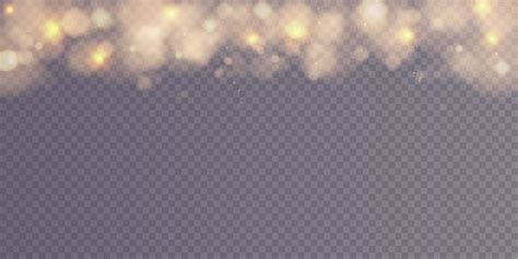 Golden Bokeh Lights With Glowing Particles Isolated 21980913 Vector