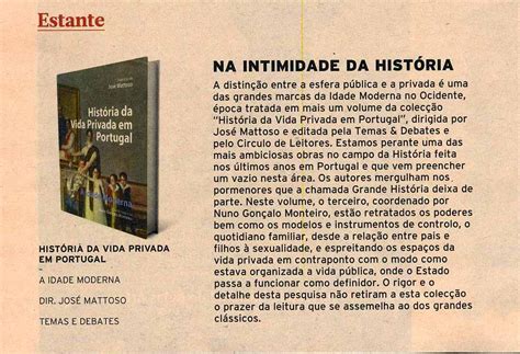 Hist Ria Da Vida Privada Em Portugal Di Rio Econ Mico