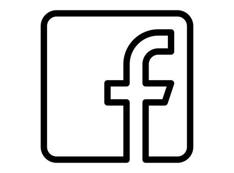 White Facebook Logo With Black Background