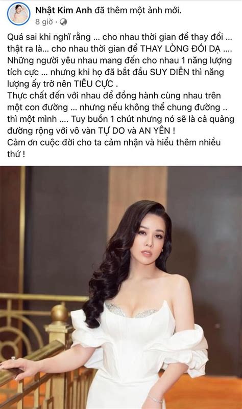 Sau ly hôn chồng cũ Nhật Kim Anh lần đầu công khai chuyện có tình mới