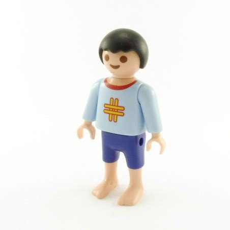 Playmobil Enfant Garçon Bleu Pyjama Pieds Nus 4406