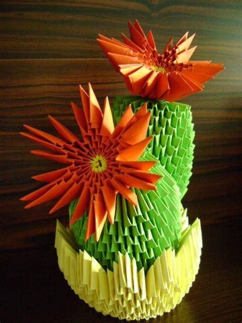 3d Origami Kaktus origami modułowe na Stylowi pl